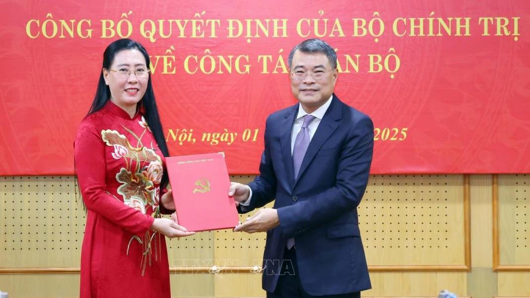 Đồng chí Bùi Thị Quỳnh Vân giữ chức Phó Trưởng Ban Tổ chức Trung ương