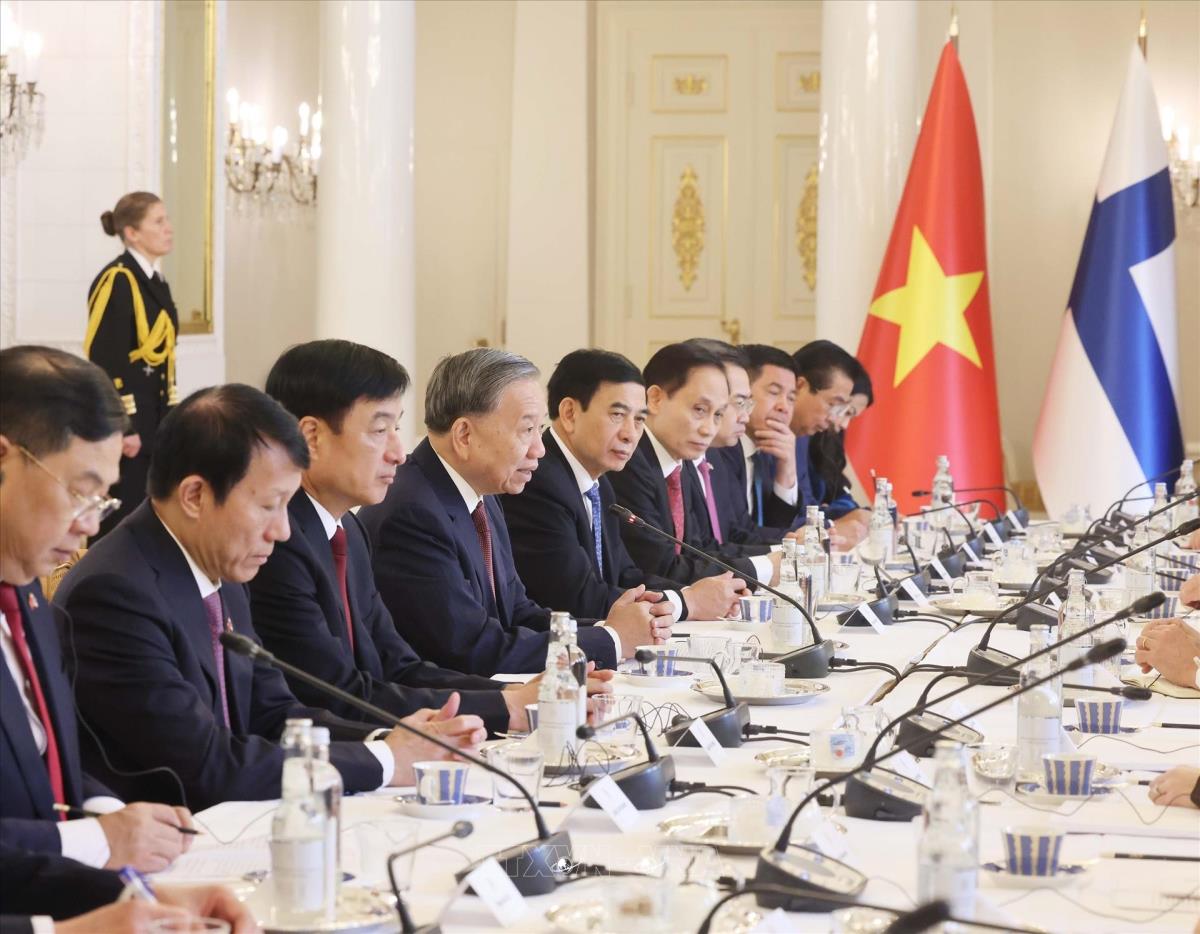 Tổng Bí thư Tô Lâm và Tổng thống Cộng hòa Phần Lan Alexander Stubb hội đàm