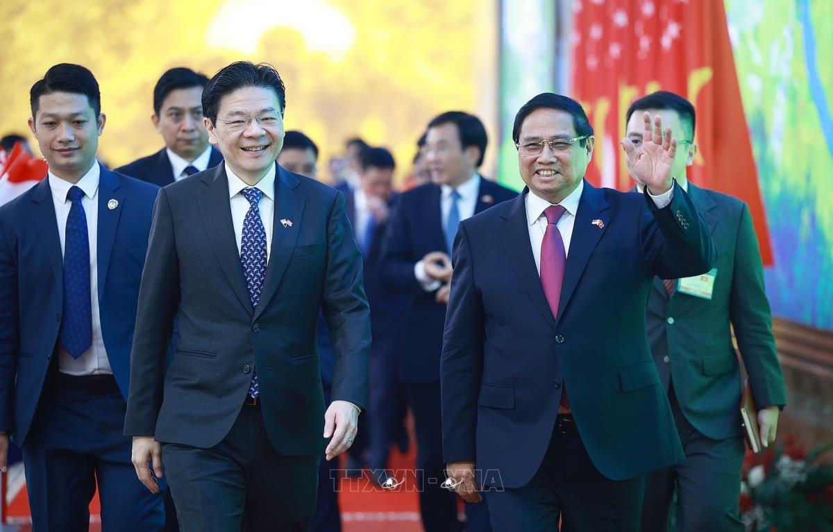 Hai Thủ tướng Việt Nam và Singapore dự Lễ khởi công Khu công nghiệp ...